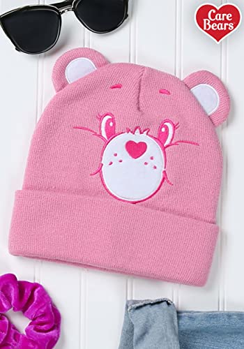 Adult Care Bears Cheer Bear Knit Hat Pink