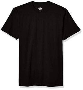 dickies mens short sleeve heavweight crew neck big-tall work utility t shirt, black, 4x us