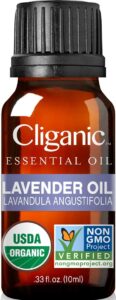 cliganic usda organic lavender essential oil - 100% pure natural undiluted, for aromatherapy diffuser | non-gmo verified