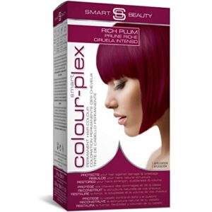 plum hair dye permanent with plex hair anti-breakage technology | ppd free, vegan & cruelty free | smart beauty uk