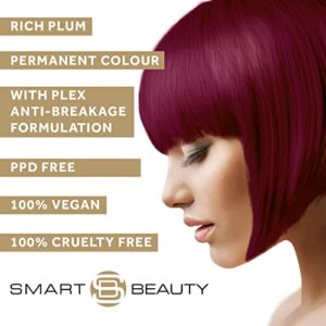 Plum Hair Dye Permanent with Plex Hair Anti-breakage Technology | PPD Free, Vegan & Cruelty Free | Smart Beauty UK