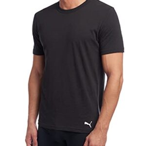 PUMA Men's 3 Pack Crew Neck T-Shirts, White/Gray/Black, L