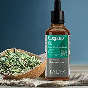 TALYA Oregano Oil Herbal Supplement 0.67 fl. oz, Premium Quality, 100% Natural, High Carvacrol, Supports Healthy System, Digestion & Respiratory Relief, Skin & Nails, Non-GMO, Vegan, Essential Oil