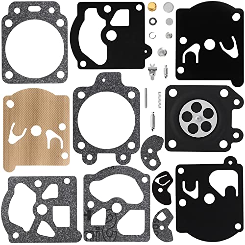 QAZAKY Pack of 3 Carburetor Diaphragm Gasket Rebuild Repair Kit Compatible with K10-WAT WA WT Series 2-Cycle String Trimmer Leaf Blower Chainsaw Poulan Ryobi Ryan IDC Homelite Toro Weedeater Craftsman