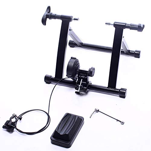 BalanceFrom Bike Trainer Stand Steel Bicycle Exercise Magnetic Stand with Front Wheel Riser Block