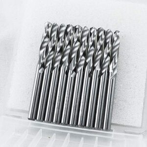 klot industrial grade 10pcs solid carbide drill bit 3.175mm 1/8" 2-flute straight shank yg6x tungsten