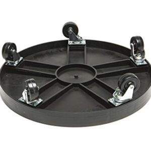 16" Black Bucket Dolly & Garage Caddy- Oil Dolly & Round Garage Dolly