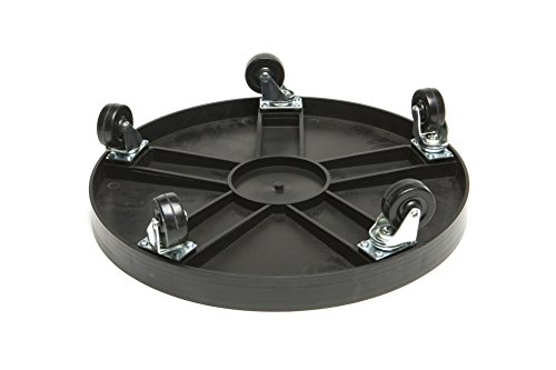 16" Black Bucket Dolly & Garage Caddy- Oil Dolly & Round Garage Dolly