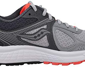 Saucony Women's Cohesion 10 Grey/Peach Running Shoe 9 M US