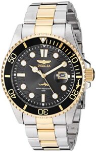 invicta men's pro diver quartz watch with stainless steel strap, two tone, 22 (model: 30023)