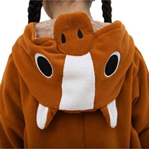 Brown Horse Cuddly Plush One Piece Pajamas Cosplay Costume for Kids 3t 4t 5t