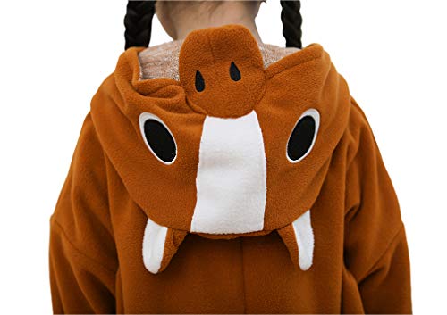 Brown Horse Cuddly Plush One Piece Pajamas Cosplay Costume for Kids 3t 4t 5t