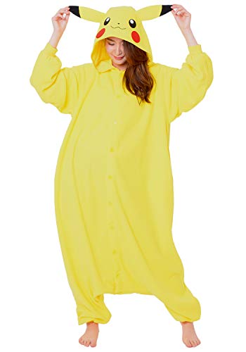 SAZAC Kigurumi - Pokemon - Pikachu - Onesie Jumpsuit Halloween Costume - Adult XL Size