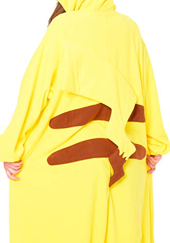 SAZAC Kigurumi - Pokemon - Pikachu - Onesie Jumpsuit Halloween Costume - Adult XL Size