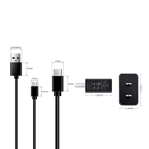 Tablet Charger with 5Ft Charging Cable for Charging All New Amazon Fire HD6 7 8 10/Fire 8 10 Plus/Kids Pro/Kids Edition/Fire HD HDX7''8.9''/Fire 1st-12th Gen 2011-2022 and Samsung Galaxy Tab A