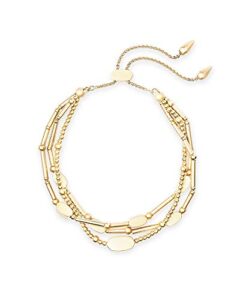 kendra scott chantal beaded bracelet for women, fashion jewelry, 14k gold-plated