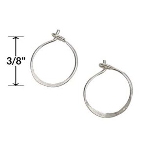 Teeny Tiny Thin Huggie Hammered Hoop Earrings, 9mm (Sterling Silver)