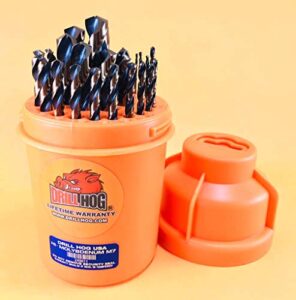 drill hog 29 pc super hi-molybdenum m7+ drill bit set