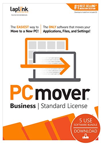 Laplink PCmover Business | Instant Download | PC to PC Migration Software | 5 Use | Automatic Deployment of New PCs