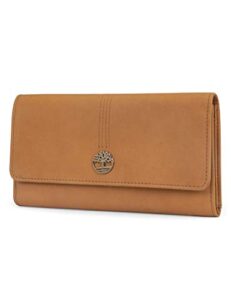 timberland women's leather rfid flap wallet clutch organizer