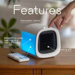 Evapolar evaCHILL Portable Air Conditioners / Mini AC Unit / Small Personal Evaporative Air Cooler and Humidifier Fan for Bedroom, Office, Car, Camping / EV-500 / Urban Gray