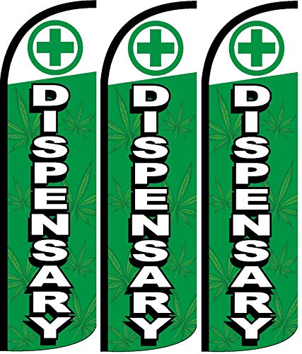 Dispensary King Windless Flag- Pack of 3(Hardware Not Included)