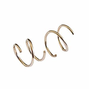 Double Hoop Twist Earrings - Single earring or a Pair of earrings • 8 mm Two Piercing Earring • Tiny Huggie Hoops • Minimal Spiral Earring • Double Cartilage or Helix Piercing