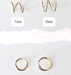 Double Hoop Twist Earrings - Single earring or a Pair of earrings • 8 mm Two Piercing Earring • Tiny Huggie Hoops • Minimal Spiral Earring • Double Cartilage or Helix Piercing