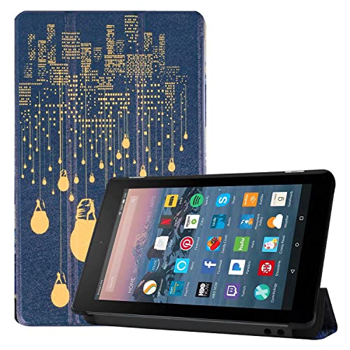 Maomi for Amazon Kindle Fire 7 case 2019/2017 Release 9th/7th Generation - PU Leather Cover with Auto Wake/Sleep (City Night)