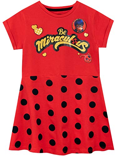 Miraculous Girls' Dress Ladybug Red Size 5