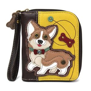 chala zip-around wallet - corgi - mustard