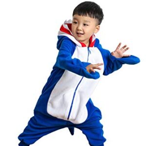 OGU' DEAL Shark Onesie Sleepwear for Kids Animal Costume Halloween Hooded Jumpsuit with Pockets(Shark,85)