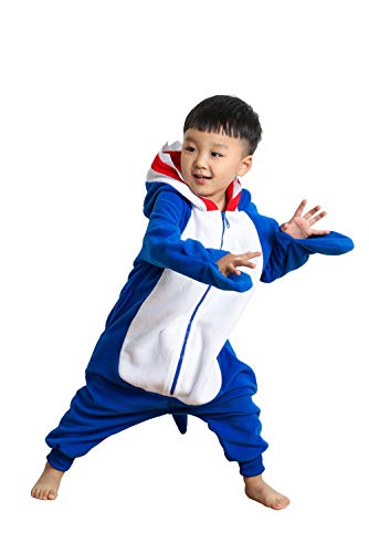 OGU' DEAL Shark Onesie Sleepwear for Kids Animal Costume Halloween Hooded Jumpsuit with Pockets(Shark,85)