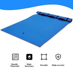 Max4out Water Floating Mat 9/12/18 Foam Lake Floats Floating Foam Pad Lily Pad for Water Recreation and Relaxing Lily Mat for Family Floating Pad for Pets Pool Float for Party (Blue-270)