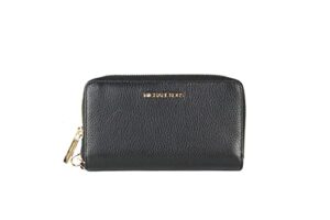 large pebbled leather smartphone wristlet