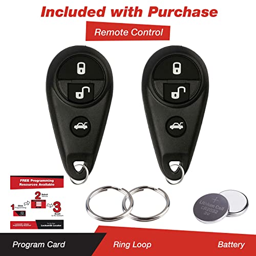 KeylessOption Keyless Entry Remote Car Key Fob for Subaru Forester Outback Legacy Impreza WRX CWTWB1U819 (Pack of 2)