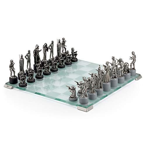 Royal Selangor Hand Finished Star Wars Collection Pewter Star Wars Classic Chess Set Gift for 2 players