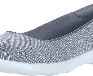 Skechers womens Go Walk Lite - 136001 Ballet Flat, Grey, 7.5 US