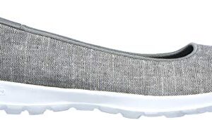 Skechers womens Go Walk Lite - 136001 Ballet Flat, Grey, 7.5 US