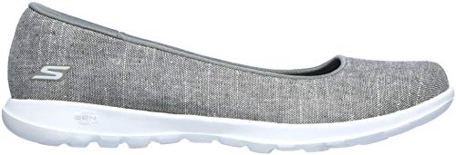 Skechers womens Go Walk Lite - 136001 Ballet Flat, Grey, 7.5 US