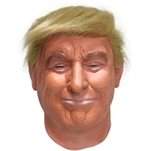 LEKA NEIL Donald Trump Realistic Celebrity Masks Latex Costume for Adults American Campaigner Mask Great Halloween Costume Accessory Adult size Orange