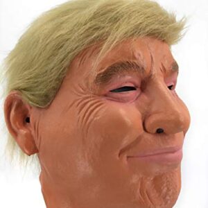 LEKA NEIL Donald Trump Realistic Celebrity Masks Latex Costume for Adults American Campaigner Mask Great Halloween Costume Accessory Adult size Orange