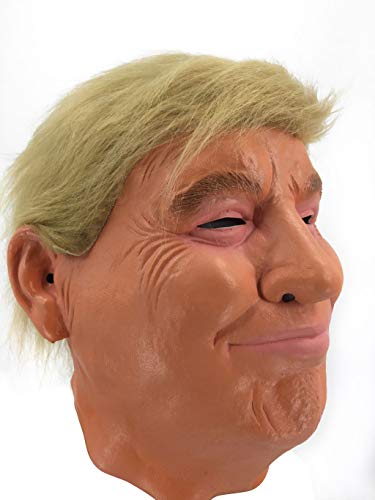 LEKA NEIL Donald Trump Realistic Celebrity Masks Latex Costume for Adults American Campaigner Mask Great Halloween Costume Accessory Adult size Orange