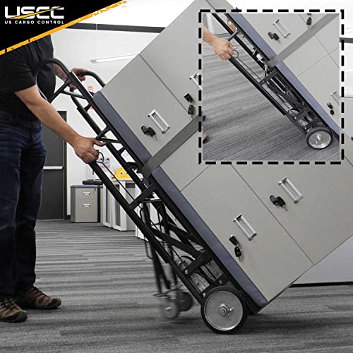 USCC Appliance Truck - Steel Hand Truck - Heavy Duty 1,000-1,200 Pound Capacity - Appliance Hand Dolly with Single Auto Recoil System - Heavy Duty Hand Truck - Appliance Dolly with Kickback Wheels