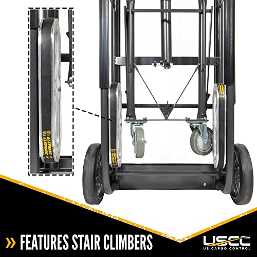 USCC Appliance Truck - Steel Hand Truck - Heavy Duty 1,000-1,200 Pound Capacity - Appliance Hand Dolly with Single Auto Recoil System - Heavy Duty Hand Truck - Appliance Dolly with Kickback Wheels