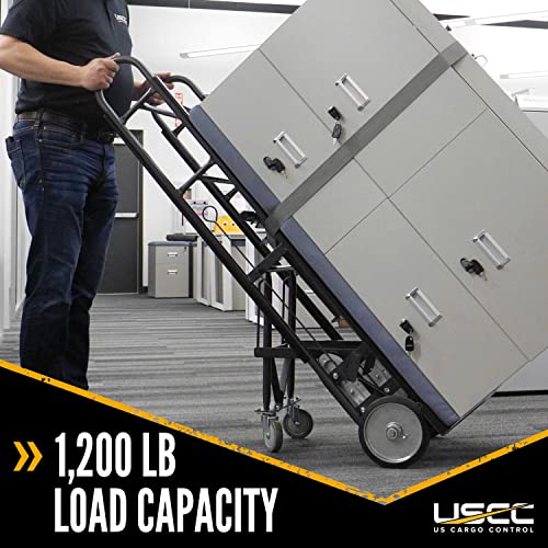 USCC Appliance Truck - Steel Hand Truck - Heavy Duty 1,000-1,200 Pound Capacity - Appliance Hand Dolly with Single Auto Recoil System - Heavy Duty Hand Truck - Appliance Dolly with Kickback Wheels