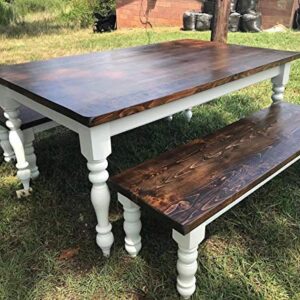 CAROLINA LEG CO. Chunky Farmhouse Table Legs - Unfinished - DIY Furniture - Turned Legs - Set of 4 - Dimensions: 3.5" x 29"