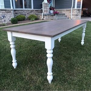 CAROLINA LEG CO. Chunky Farmhouse Table Legs - Unfinished - DIY Furniture - Turned Legs - Set of 4 - Dimensions: 3.5" x 29"