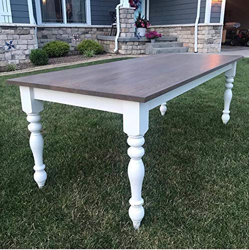 CAROLINA LEG CO. Chunky Farmhouse Table Legs - Unfinished - DIY Furniture - Turned Legs - Set of 4 - Dimensions: 3.5" x 29"