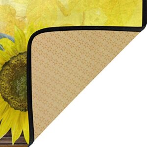 AGONA Anti Fatigue Kitchen Mat Thanksgiving Floral Sunflower Pumpkin Candle Christmas Kitchen Rugs Non Slip Standing Mats Decorative Absorbent Floor Mat Bath Rug Runner Area Rug Carpet Door Mat Indoor